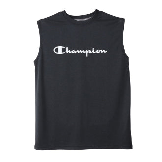 Champion Japan Script Logo Muscle Tee – Black – ANTHEM